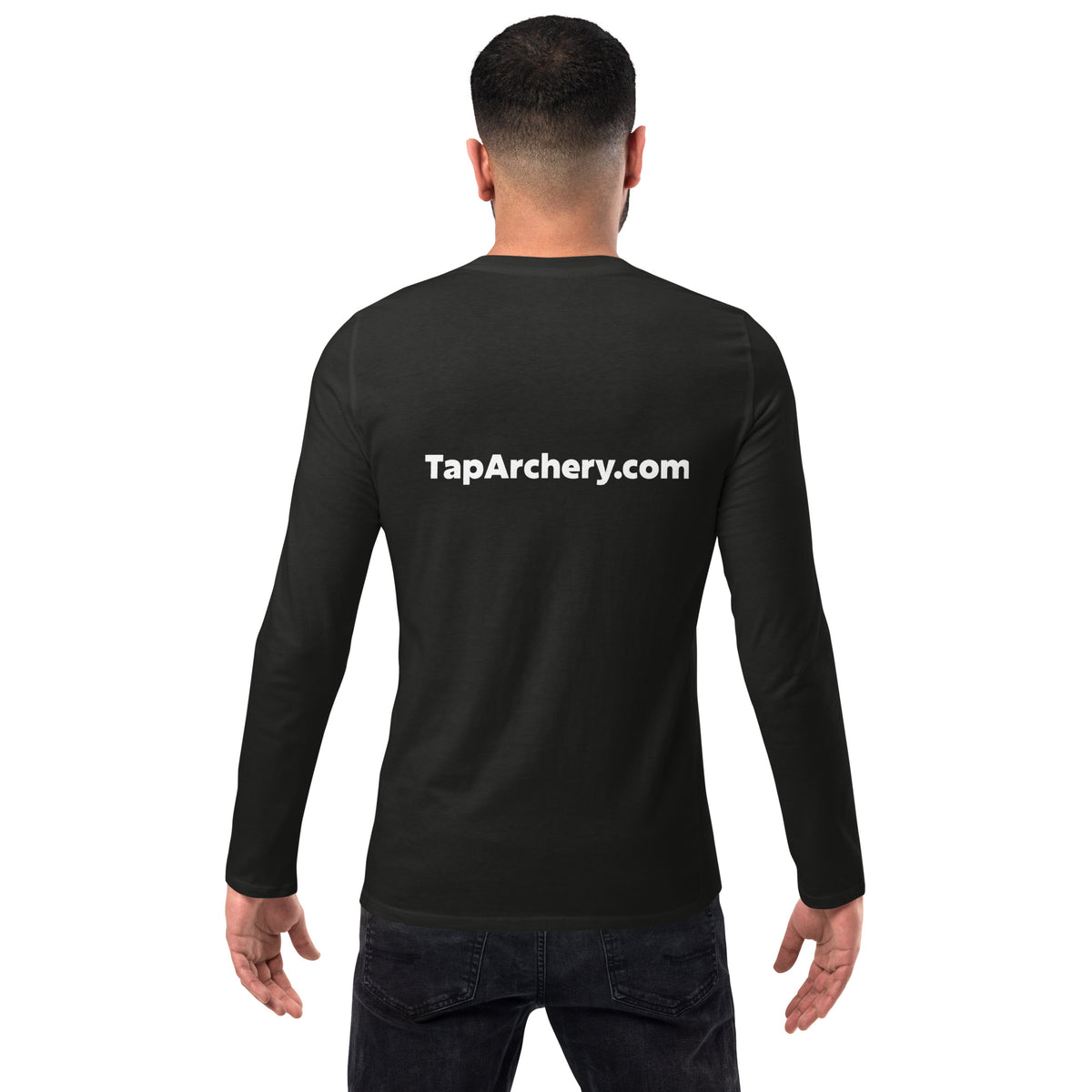 TAP (white logo) Fitted Long Sleeve Shirt - Front & Back Printed ...